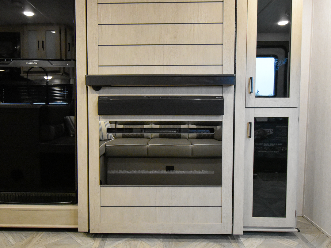 Mirrored Electric Fireplace